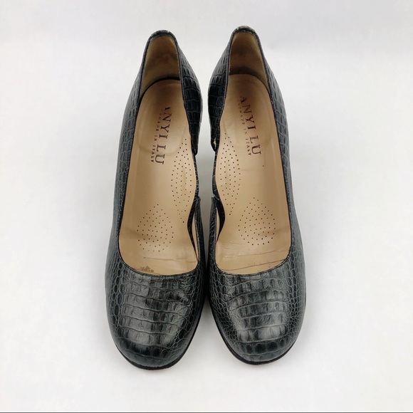 Anyi Lu | Shoes | Anyi Lu Spicy Crocodile Classic Dorsay Heels | Poshmark